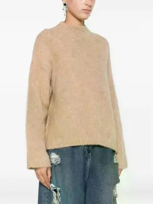 FORTE_FORTE Long-sleeved Crew-neck Sweater - Neutrals