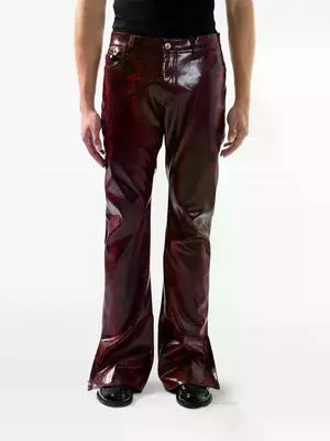 Gcds Split Hem Snakeskin Trousers