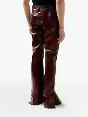 Gcds Split Hem Snakeskin Trousers
