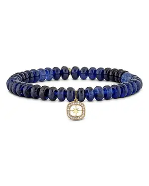 SYDNEY EVAN 14k Yellow Gold Sapphire And Diamond Bracelet - Blue/gold