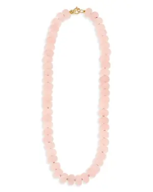 Adina Reyter 9k Yellow Rose Quartz Necklace - Gold