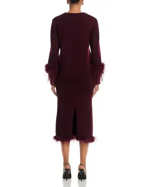 WAYF Bethany Feather Trim Sweater