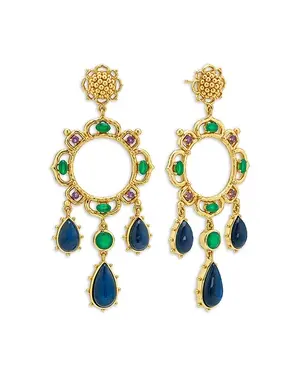 CAPUCINE DE WULF Contessa Belle Nuit Dangle Earrings - Multi/gold