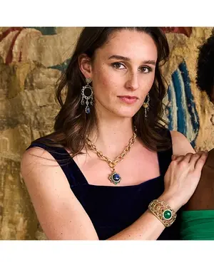 CAPUCINE DE WULF Contessa Belle Nuit Dangle Earrings
