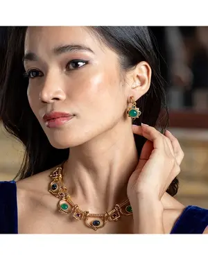 CAPUCINE DE WULF Contessa Post Drop Earrings - Multi/gold