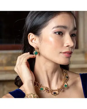 CAPUCINE DE WULF Contessa Post Drop Earrings - Multi/gold