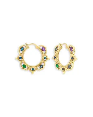 CAPUCINE DE WULF Contessa Hoop Earrings - Multi/gold