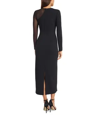 Maggy London Mesh One-sleeve Dress