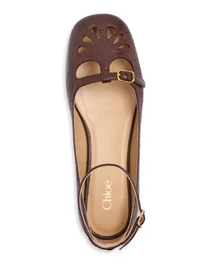 Chloé Misty Ballet Flats - Burnt Purple