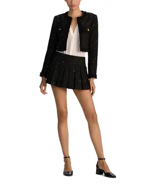 Alice + Olivia Emilie Tweed Mini Skort