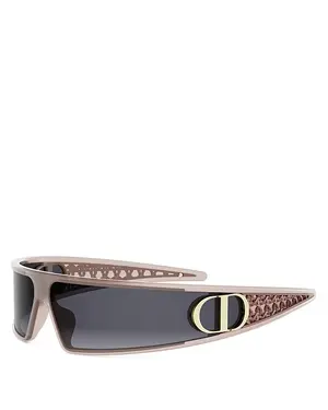 Dior 91 Mm Mask Sunglasses - Dark Havana/bordeaux