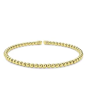 Lagos 18k Yellow Caviar Beaded Cuff Bracelet - Gold