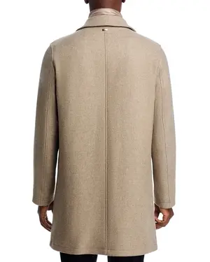 Herno Wool Blend Topcoat With Removable Windguard