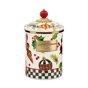 MACKENZIE-CHILDS Deck The Halls Medium Canister - No Color