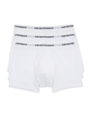 Emporio Armani Boxer Briefs, Pack Of 3 - Solid White