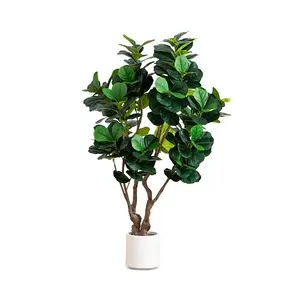 NEARLY NATURAL 6' Artificial Grand Fiddle Leaf Tree - Green