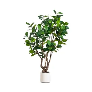 NEARLY NATURAL 6' Artificial Audrey Ficus Leaf Tree - Green
