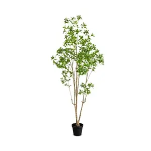 NEARLY NATURAL 8' Artificial Minimalist Japanese Pieris Tree - Green