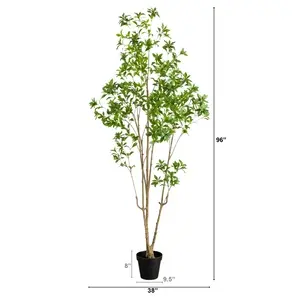 NEARLY NATURAL 8' Artificial Minimalist Japanese Pieris Tree