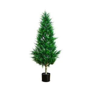 NEARLY NATURAL 4' Uv Resistant Artificial Cypress Tower Tree - Green