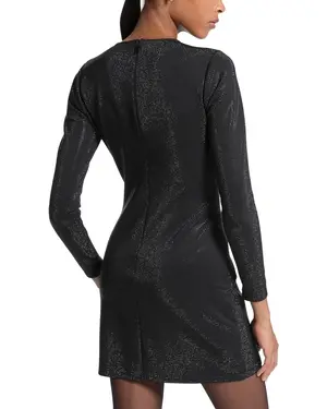 Michael Kors Rhinestone Long Sleeve Mini Dress