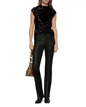 Sanctuary Sequin Funnel Neck Top