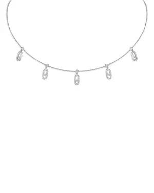 Messika 18k Diamond Pave Choker Necklace - White Gold