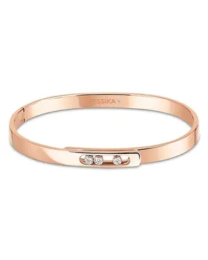 Messika 18k Diamond Bangle Bracelet - Pink Gold