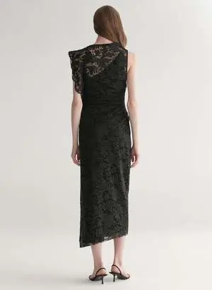 A.L.C. Astrid Lace Midi Dress - Black