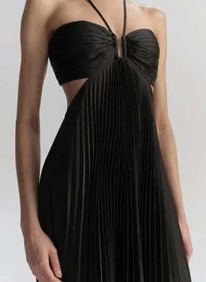 A.L.C. Moira Satin Maxi Dress - Black