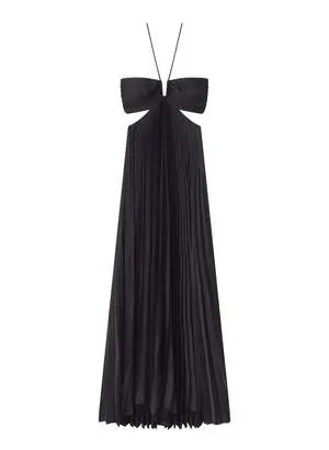 A.L.C. Moira Satin Maxi Dress - Black | Editorialist