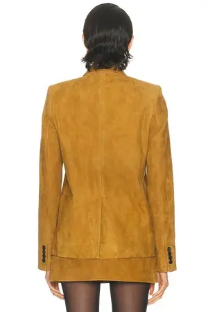 Khaite Saraphina Lambskin Suede Jacket