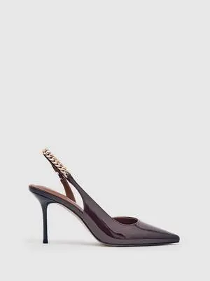 REISS Patent-leather Slingback Heels