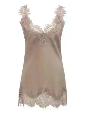 Gold Hawk Megan Lace-trim Top - Neutrals