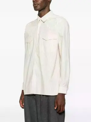 LARDINI Pocketed Striped Shirt