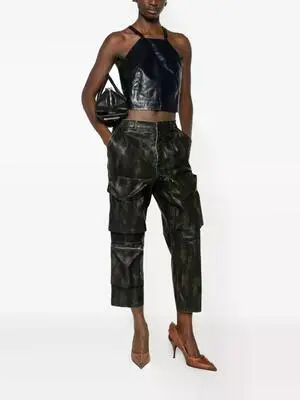 Marella Duero Leather Halterneck Top