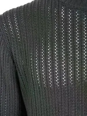 FILIPPO DE LAURENTIIS Open-knit Crew-neck Sweater - Green