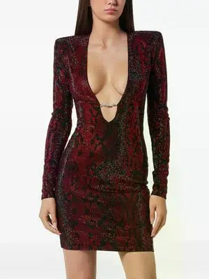 Philipp Plein Snakeskin-print Mini Dress