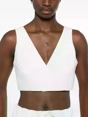 MEDEEA V-neck Cropped Vest