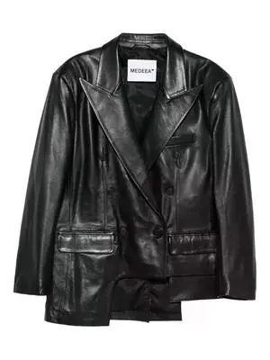 MEDEEA Asymmetric Leather Jacket