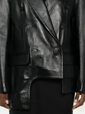MEDEEA Asymmetric Leather Jacket