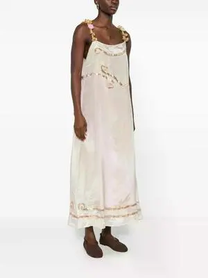 BODE Lido Strappy Embellished Dress