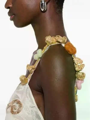 BODE Lido Strappy Embellished Dress