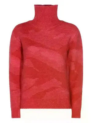 Add Patterned Roll-neck Sweater