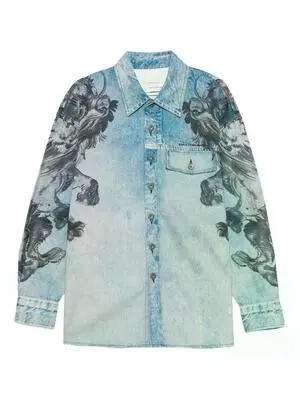 FENG CHEN WANG Graphic Pocketed Shirt