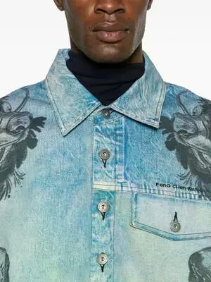 FENG CHEN WANG Graphic Pocketed Shirt