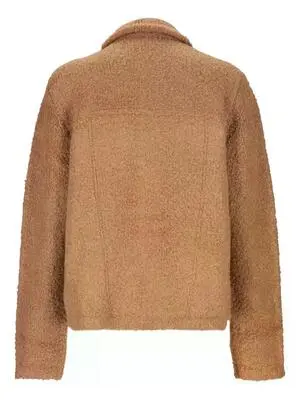 LANEUS Textured Button-fastening Shirt Jacket - Brown