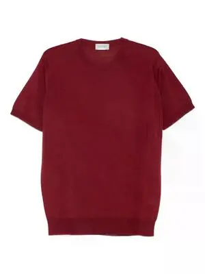 John Smedley Short-sleeve Crewneck Sweater - Red