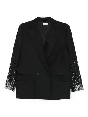 Marella Embellished-sleeve Double-breasted Blazer