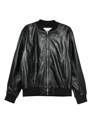 MEDEEA Leather Bomber Jacket